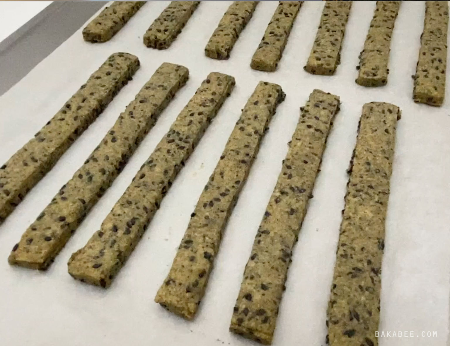 Black Sesame Pastry Sticks Recipe | Bake with Bakabee
