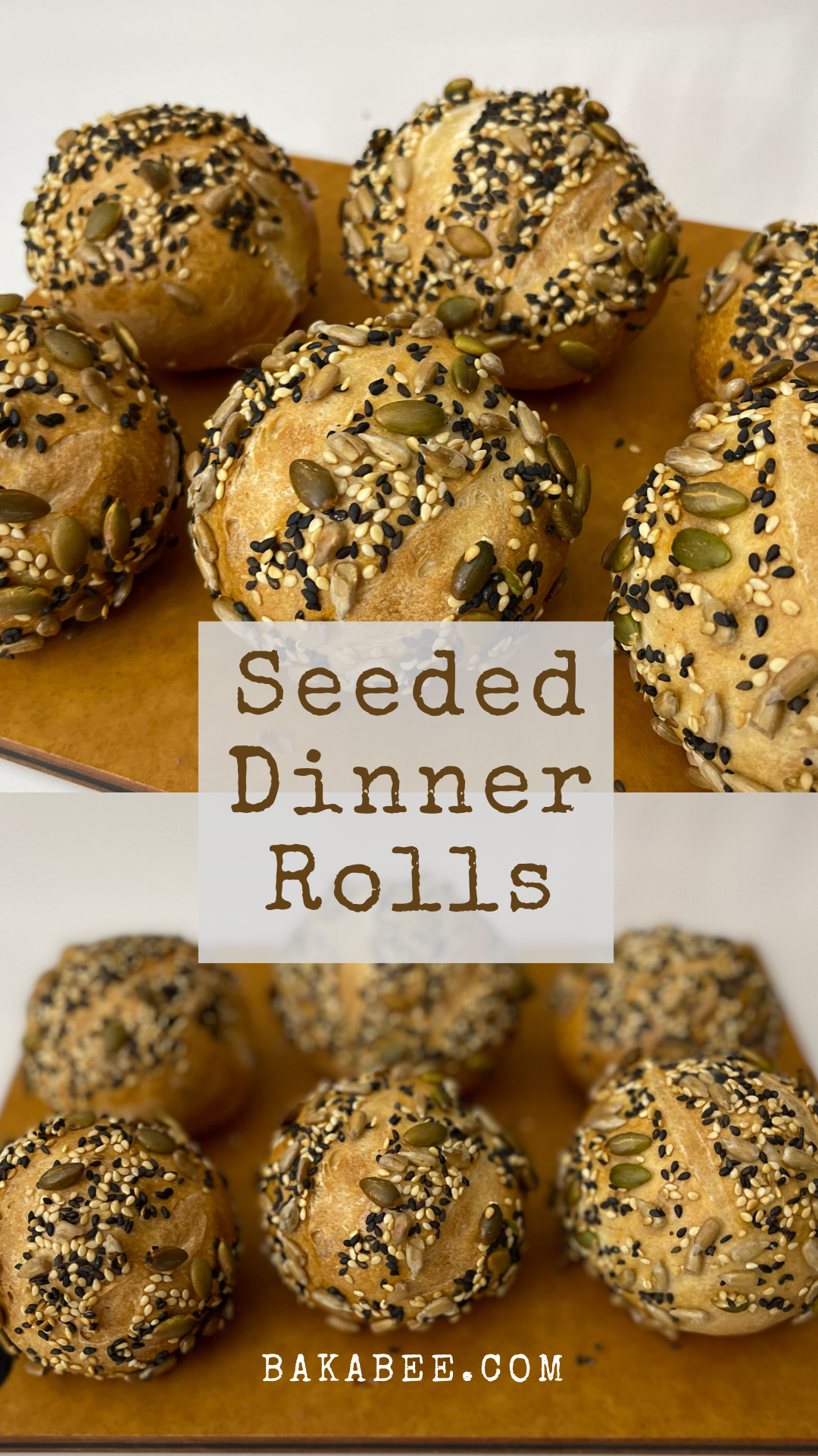 Seeded Dinner Rolls Recipe | Bake with Bakabee